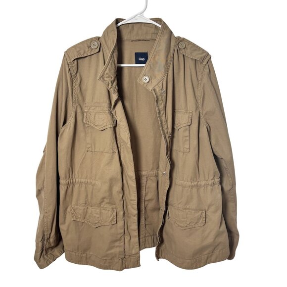GAP | Jackets & Coats | Gap Mens Khaki Field Jacket Pockets Chore Coat ...